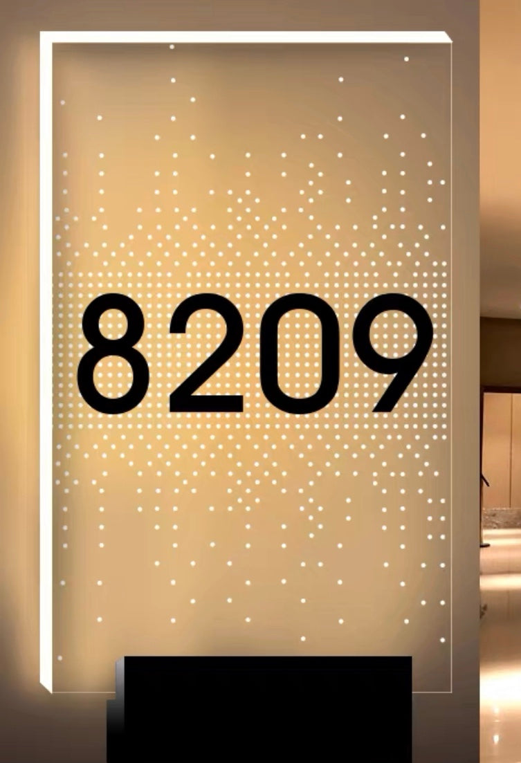Transparent acrylic door plate number can be customized about luminous ...